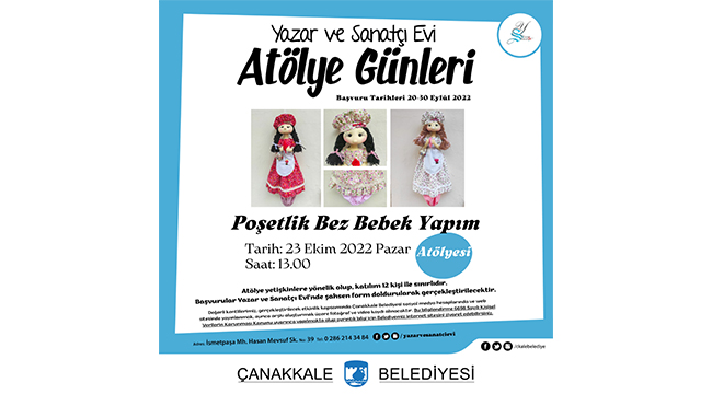 YAZAR VE SANATÇI EVİ'NDE ATÖLYE BAŞVURULARI BAŞLIYOR - www.canakkaletv ... YAZAR VE SANATÇI EVİ'NDE ATÖLYE BAŞVURULARI BAŞLIYOR - www.canakkaletv ...